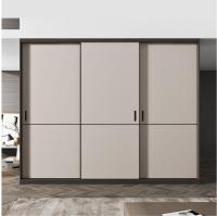 China Fashion Room Furniture Khaki Upper And Lower Track Sliding Doors for sale
