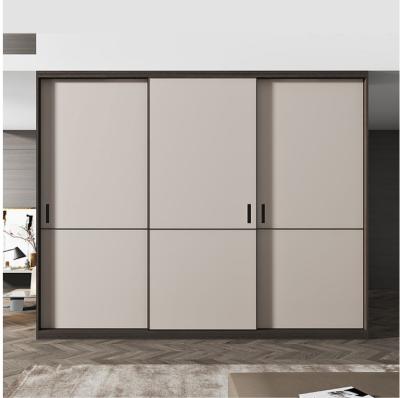 China Fashion Room Furniture Khaki Upper And Lower Track Sliding Doors for sale