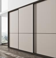 China Fashion Room Furniture Khaki Upper And Lower Track Sliding Doors for sale