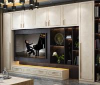 China Modern Living Room TV Shelves TV Cabinet Particleboard Artificial Quartz Countertop for sale