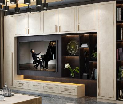China Modern Living Room TV Shelves TV Cabinet Particleboard Artificial Quartz Countertop for sale
