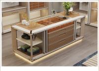 China Cream Color HDF Walk In Closet Wardrobe Cabient With Lights No Door for sale