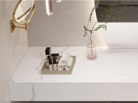 China Soft Closing Illuminated Bathroom Mirror Cabinet Orange Stripe Watertight Plywood for sale
