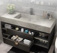 China Black Lacquer Contemporary Bathroom Cabinets Rectangle Wash Basin Mirror Cabinet for sale