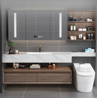 China Customized Table Top Bathroom Cabinets 18mm Brown Plywood 400mm Height for sale