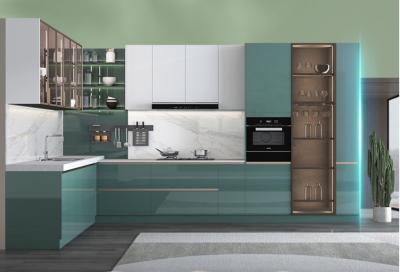 China Green Bright High-Grade Acrylic Door  Combination For Modular Kitchen for sale