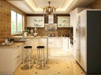 China White Island Solid Wood Kitchen Cabinets Clear Lacquer Melamine Plywood Door for sale