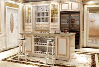 China Clear Lacquer Solid Wood Kitchen Cabinets Simple Design Kitchen Furniture for sale