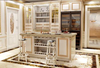 China Clear Lacquer Solid Wood Kitchen Cabinets Simple Design Kitchen Furniture for sale