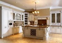 China Classic Fashion Family Combination Cabinet Solid Oak Kitchen Cabinets for sale