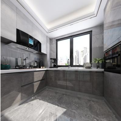 China New Design Modern White UV Doors Readymade Modular Kitchen Cabinets for sale