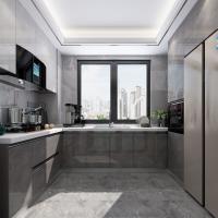 China New Design Modern White UV Doors Readymade Modular Kitchen Cabinets for sale