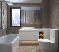 China New Design Modern White UV Doors   Contemporary Bathroom Cabinets for sale