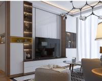 China With  LED Light  Pet Door Cabinet Pantry Unit Living Room Tv Storage Unit for sale