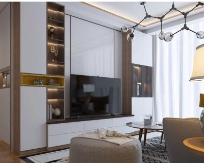 China With  LED Light  Pet Door Cabinet Pantry Unit Living Room Tv Storage Unit for sale