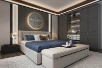 China Dark Gray Laminate LED Lights Custom Whole Room Wardrobe Modern Closet for sale