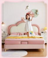 China 1.2 M Girl Princess Bed Child Simple Wind Flower / Cloud Modern Bedroom Furniture for sale