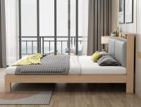 China Modern Simple Solid Wood Storage Bed 1.8 M 3D Home Bedroom Picture for sale