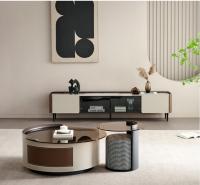 China Light Luxury Living Room TV Set Khaki black TV Cabinet Coffee Table Set 2000X455 for sale