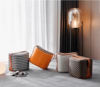 China Nordic Creative Saddle Handheld Leather Stool Light Luxury Sofa Footstool Furniture for sale