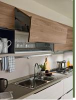 China L Shape Modular Kitchen Sink Cabinet Custom Made Super Luxury Furniture for sale