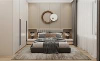 China Light Colored Bedroom Wardrobe Closets Melamine Panel Door Cover Tall Cabinet for sale