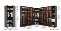 China Home Bedroom Corner Walk In Closet Wardrobe Custom Cabinet Combination Glass for sale