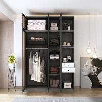 China Home Bedroom Corner Glass Door Wardrobe Glass Almirah For Bedroom for sale