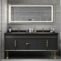China ISO9001 Luminescent Contemporary Bathroom Cabinets Floating Vanity Triangle Corner for sale