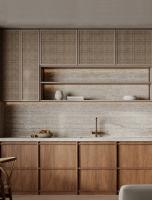 China SGS Rattan Door Modern Modular Kitchen Cabinets Home Cabinet Furniture 2022 Stuya for sale