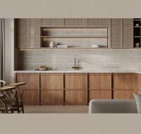 China SGS Rattan Door Modern Modular Kitchen Cabinets Home Cabinet Furniture 2022 Stuya for sale