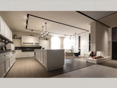 China Zigzag pattern Custom Whole Open Kitchen Furniture Modern Modular Kitchen Cabinets 800mm for sale