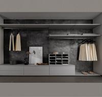 China 2.6m Whole Wardrobe Designs wooden bedroom wall panels 3C Walk In Wardrobe Closet for sale
