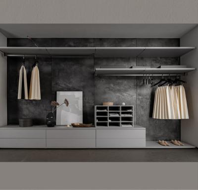 China 2.6m Whole Wardrobe Designs wooden bedroom wall panels 3C Walk In Wardrobe Closet for sale