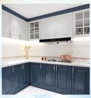 China 150cm Navy Blue  Modern Contemporary Kitchen Cabinets With Tall Cabinets for sale