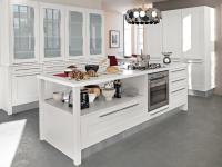 China 950mm 2.2M White Gloss Shaker Solid Wood Kitchen Cabinets  Doors European Design SGS for sale