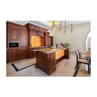 China 2000mm 1.2M Solid Wood Kitchen Cabinets Island Bar Cabinets Classic for sale