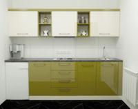 China DTC 1.8m High Glossy Modern Modular Kitchen Cabinets Modern Wooden Pantry Cupboards for sale