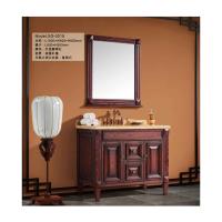 China 51in Washroom Solid Wood Bathroom Vanity With Sink And Mirror for sale