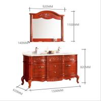 China 600mm 48in Solid Wood Bathroom Vanity Contemporary Bathroom Sink Vanity for sale