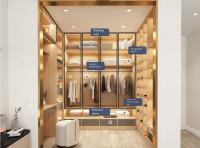 China 18mm Chipboard Walk In Closet Wardrobe With Sliding Doors Women Clothing for sale