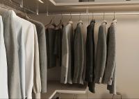 China Multi Divider Ensuite And Walk In Closet Wardrobe With Hange Corner L Shape Shelf for sale