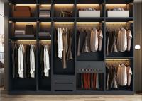 China Mirror Door Modern Luxury Corner Walk In Closet Unit Storage Clothes Wardrobe for sale