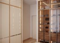 China Single Sided Aluminum Profile Walk In Closet With Glass Doors Storage Systems for sale