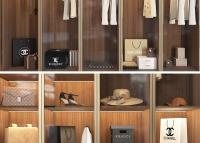 China Single Sided Aluminum Profile Walk In Closet With Glass Doors Storage Systems for sale