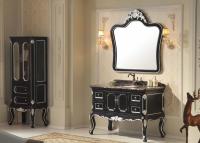 China 51in Washroom Solid Wood Bathroom Vanity With Sink And Mirror for sale