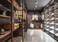 China 78in Bedroom Wardrobe Closets Aluminium Sliding Wardrobe Door Profiles With Lighting for sale