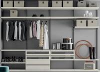 China 78in Bedroom Wardrobe Closets Aluminium Sliding Wardrobe Door Profiles With Lighting for sale