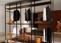China DTC Aluminium Glass Sliding Glass Door Wardrobe With Wood Drawers And Hanger for sale