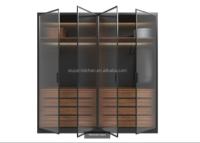 China 4M Walk In Closet Wardrobe Full Height Steel Swing Door Cabinet With Shoes Rack Function for sale